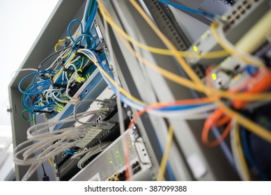 Fiber Connection Router Server Rack Stock Photo (Edit Now) 13105126