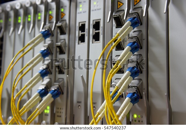 Fiber Optical Connector Interface Cards Equipment Stock Photo 547540237 ...