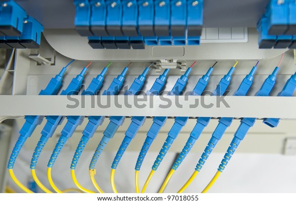 Fiber Optical Network Cables Patch Panel Stock Photo 97018055 ...