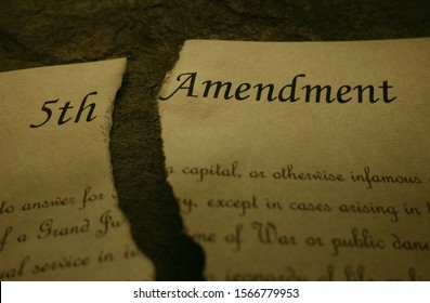 Fifth Amendment Us Constitution Text Ripped Stock Photo 1566779953 ...
