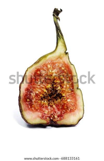 Fig Cross Section Isolated On White Stock Photo 688133161 | Shutterstock