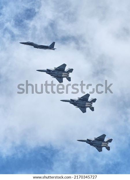 Fighter Jets Formed Formation Stock Photo 2170345727 | Shutterstock