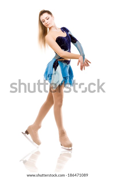 Figure Skater Posing Skating Performance Costume Stock Photo 186471089 ...