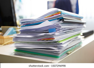 File Folder Stack Business Report Paper Stock Photo 1507296998 ...