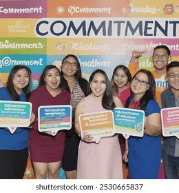 Filipino Attendees Using Commitment Wall Photo AI-generated image ...