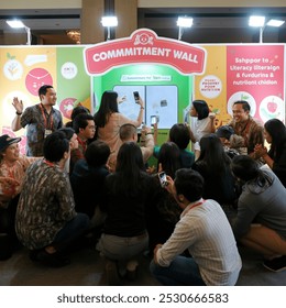 Filipino Attendees Using Commitment Wall Photo AI-generated image ...