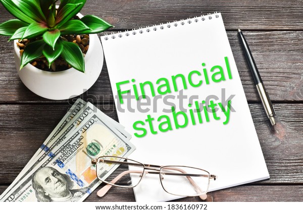 Financial Stability Text Financial Stability Written Stock Photo (Edit ...