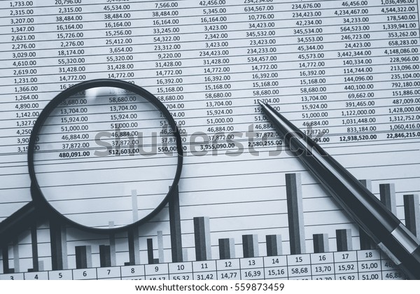Financial stock banking accountant spreadsheet data in black and white ... Financial stock banking accountant spreadsheet data in black and white ...