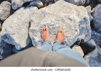 Finding Foundation On Solid Rock Stock Photo (Edit Now) 1390652630