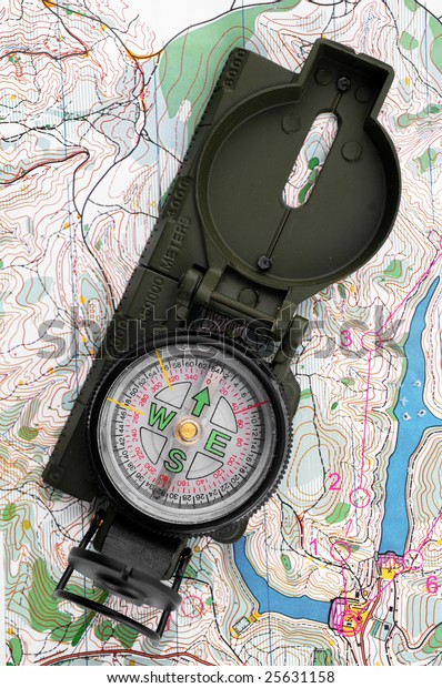 Finding Way Compass Map Stock Photo 25631158 | Shutterstock