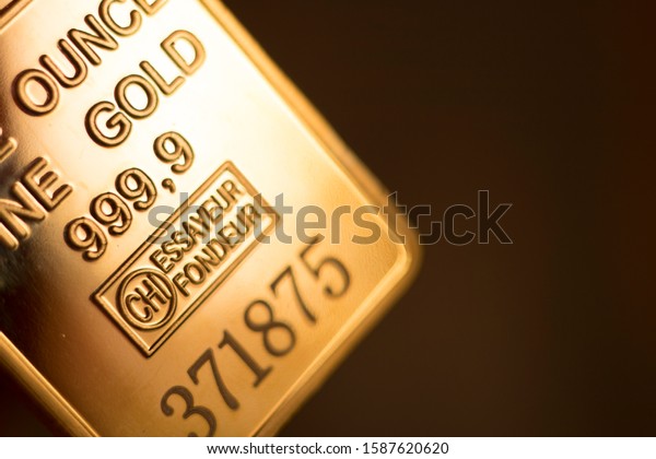 Fine Solid Gold 9999 One Ounce Stock Photo (Edit Now) 1587620620