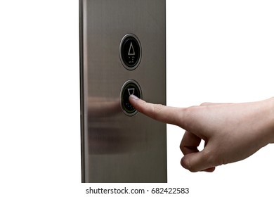Womans Hand Pressing Elevator Button Stock Photo 432092668 | Shutterstock