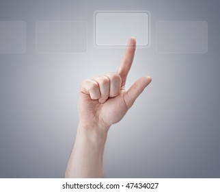 Finger Pushing Button Stock Photo 47434027 | Shutterstock