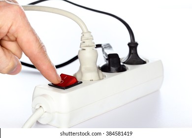 Finger Switching Off Plug Socket Stock Photo 384581419 | Shutterstock