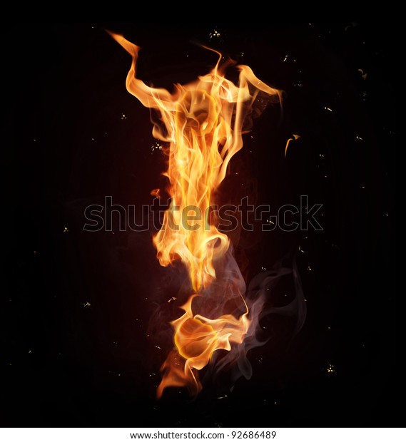 Fire Alphabet Exclamation Mark Stock Photo 92686489 | Shutterstock
