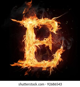 Fire Alphabet Letter E Stock Photo 92686543 | Shutterstock