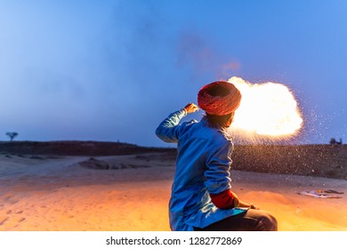 Fire Breathing Performance Stock Photo (Edit Now) 1282772869