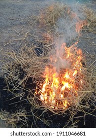 Fire Burning Stack Rice Straw People Stock Photo 1911046681 | Shutterstock