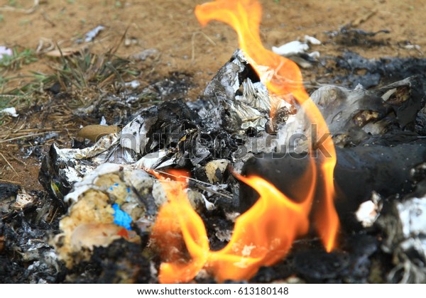 Fire Burning Trash Stock Photo 613180148 | Shutterstock