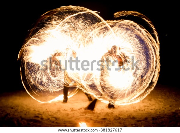 Fire Dancing Show Stock Photo 381827617 | Shutterstock