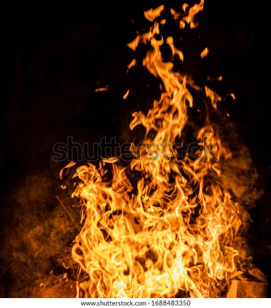 Fire Dark Night Stock Photo 1688483350 | Shutterstock