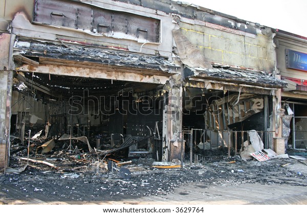 Fire Destroyed Five Stores On Atlantic Stock Photo 3629764 | Shutterstock
