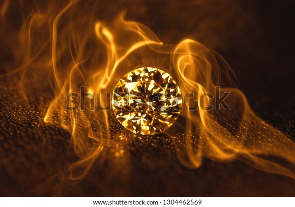 Fire Diamond Background Stock Photo (Edit Now) 1304462569