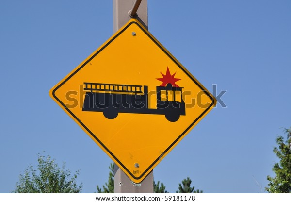 Fire Engine Sign Stock Photo 59181178 | Shutterstock