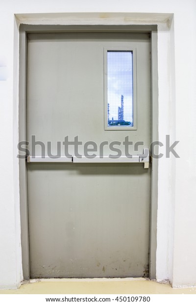 Fire Exit Door Window View Industrial Stock Photo 450109780 | Shutterstock