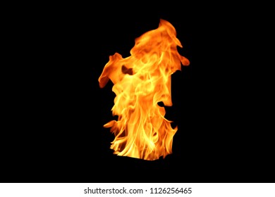Closeup Red Fire On Black Background Stock Photo 21461173 | Shutterstock