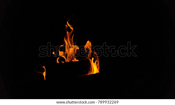 Fire Flame Isolated Black Background Hd Foto Stok 789932269 | Shutterstock