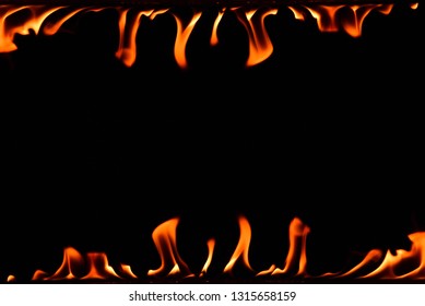 Fire Flames Frame Background Stock Photo 1315658159 | Shutterstock