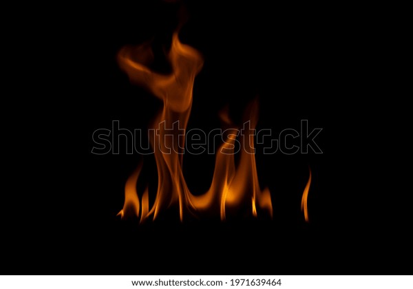 Fire Flames Powerful Shoot Studio Black Stock Photo 1971639464 ...
