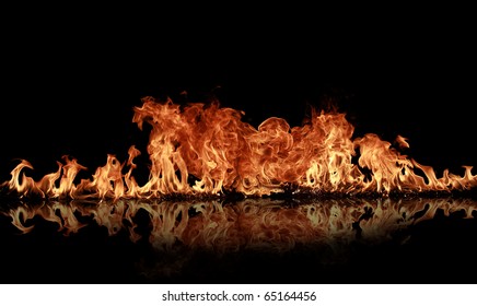 Fire Flames Reflection Stock Photo 65164456 | Shutterstock