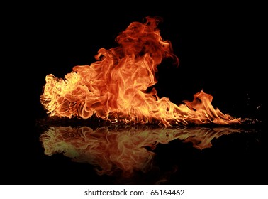 Fire Flames Reflection Stock Photo 65164462 | Shutterstock