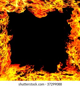 Fire Frame Ember Framespace Text Embers Foto Stok 436038814 | Shutterstock