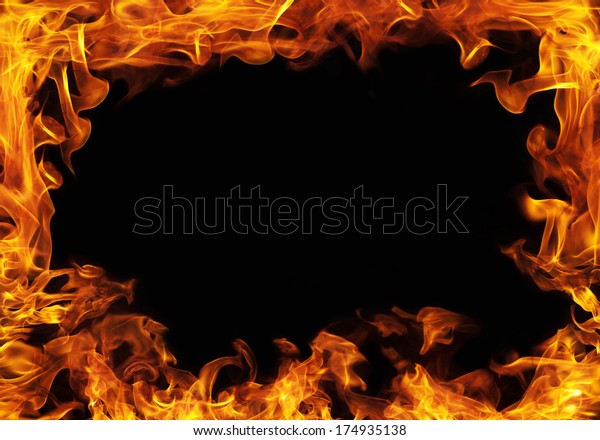 Fire Frame Stock Photo (Edit Now) 174935138