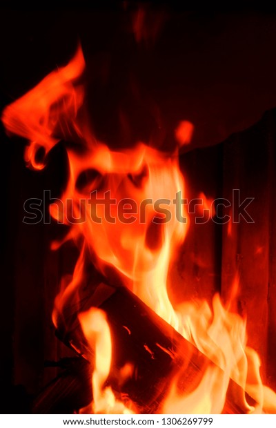 Fire Ghost Portrait Flame Form Face Stock Photo 1306269799 | Shutterstock