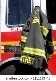 Fire Jacket Hanging On Engine Stock Photo 1111853441 | Shutterstock