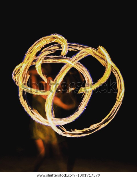 Fire Knife Dancing Stock Photo 1301917579 | Shutterstock
