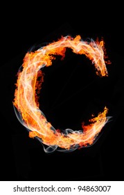 Fire Letter C Stock Photo 94863007 | Shutterstock