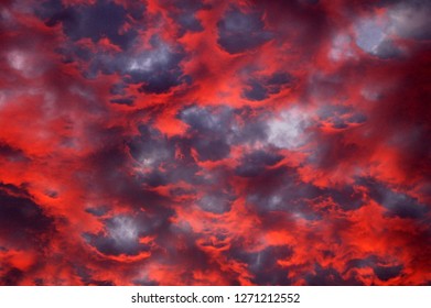 Fire Red Clouds Stock Photo 1271212552 | Shutterstock