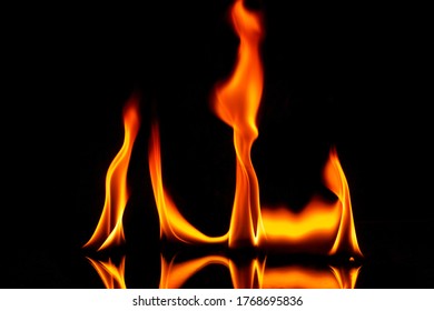 Fire Reflection On Dark Background Stock Photo 1768695836 | Shutterstock