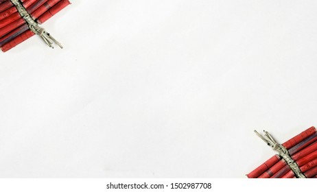 Firecrackers String Isolated On White Background Stock Photo 1502987708 ...