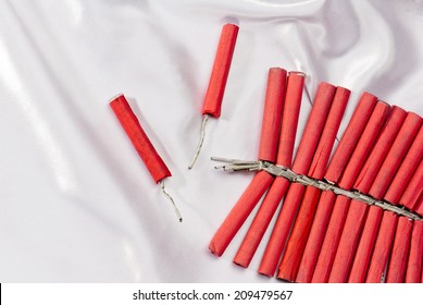 Firecrackers String On Silk Background Stock Photo 209479567 | Shutterstock