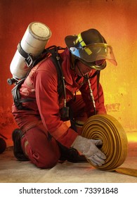 Firefighter Action Stock Photo 73391848 | Shutterstock