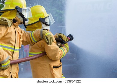 Firefighter Fighting Fire Attack Stock Photo (Edit Now) 333317567