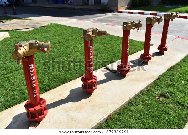 Fireplug Standpipes System Fire Extinguishing Image Stock Photo ...