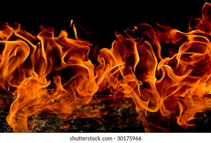 Illustration Realistic Burning Fire Flame On Stock Photo 522843352 ...