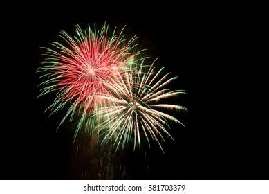 Large Fireworks Display All Types Celebrations Stock Photo 243709246 ...